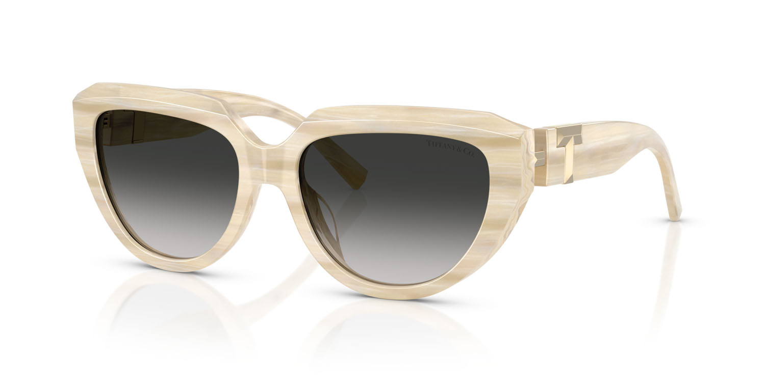 Tiffany TF 4238U 84313C Avorio striato Lenses Sfumato grigio ...